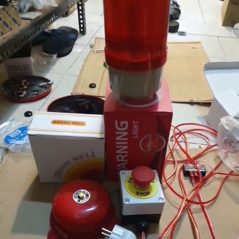 Jual bell ground bell kring alarm 100mm pabrik sirine set tingal pakai Alarm peresmian warning ...