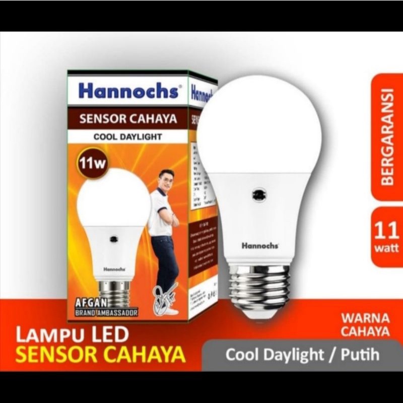 Jual Dop Bohlam Bulb Lampu LED Hannochs Light Sensor Cahaya 11 Watt ...