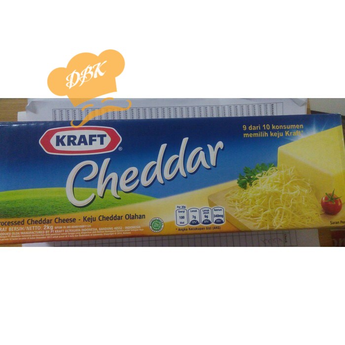 Jual keju kraft cheddar 2kg cheese blok - original | Shopee Indonesia