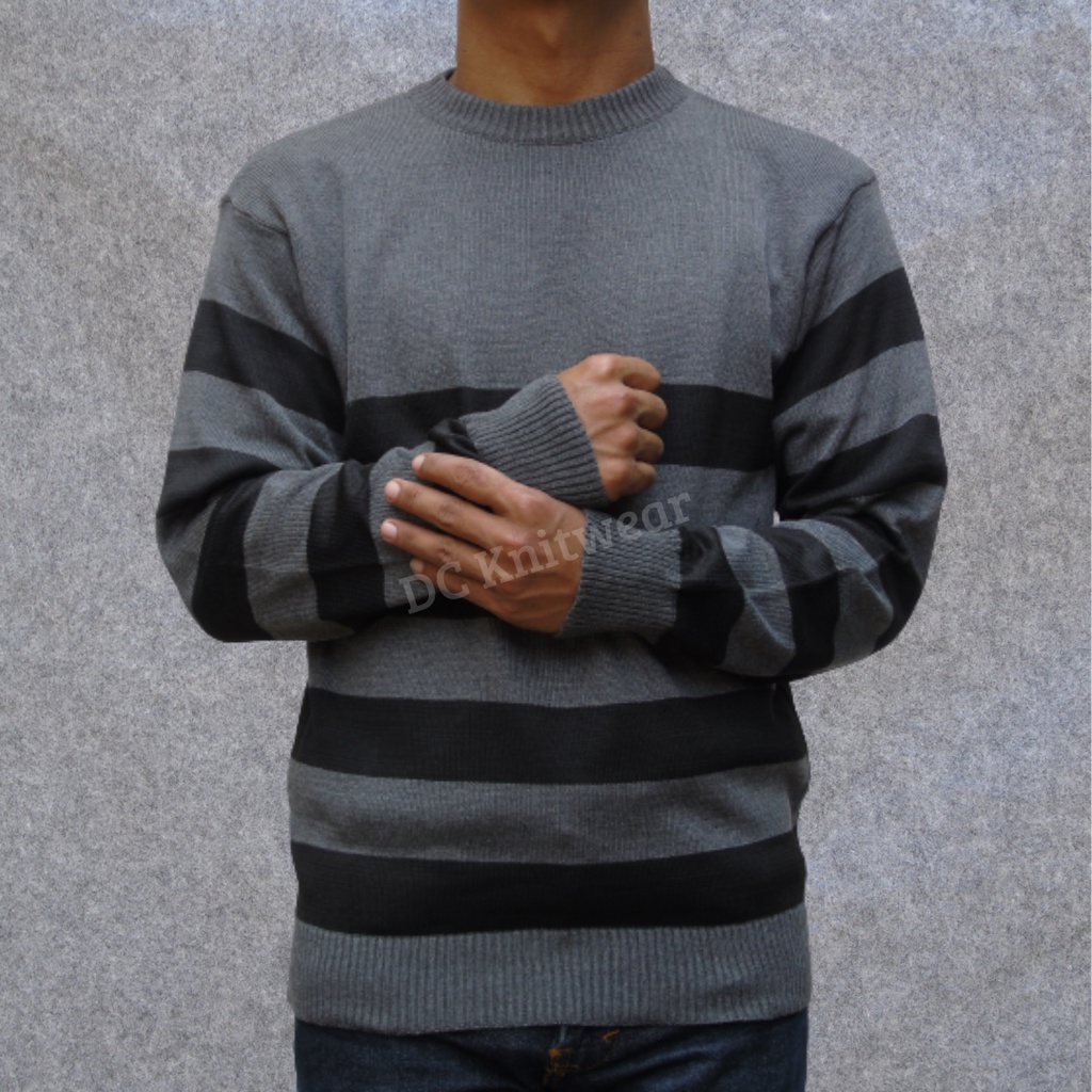 Jual DCKnitwear. Sweater Rajut, Model (Oblong Garis 2 Warna) | Shopee ...