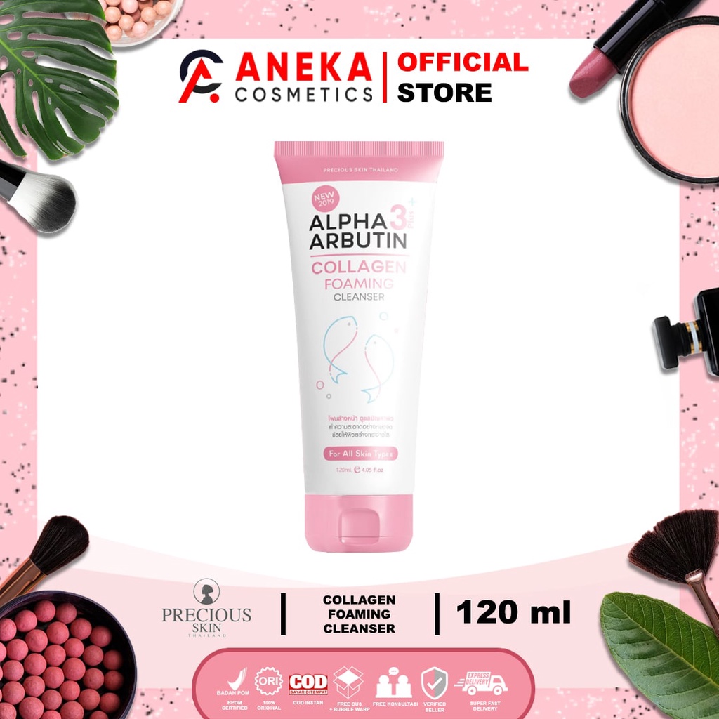 Jual Precious Skin Thailand Alpha Arbutin 3+++ Collagen Foaming Face Cleanser / Sabun Wajah ...
