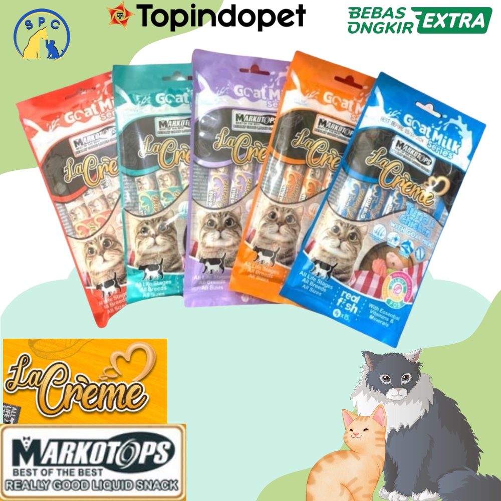 Jual MARKOTOP La Creme Snack Kucing Markotop Creamy | Shopee Indonesia