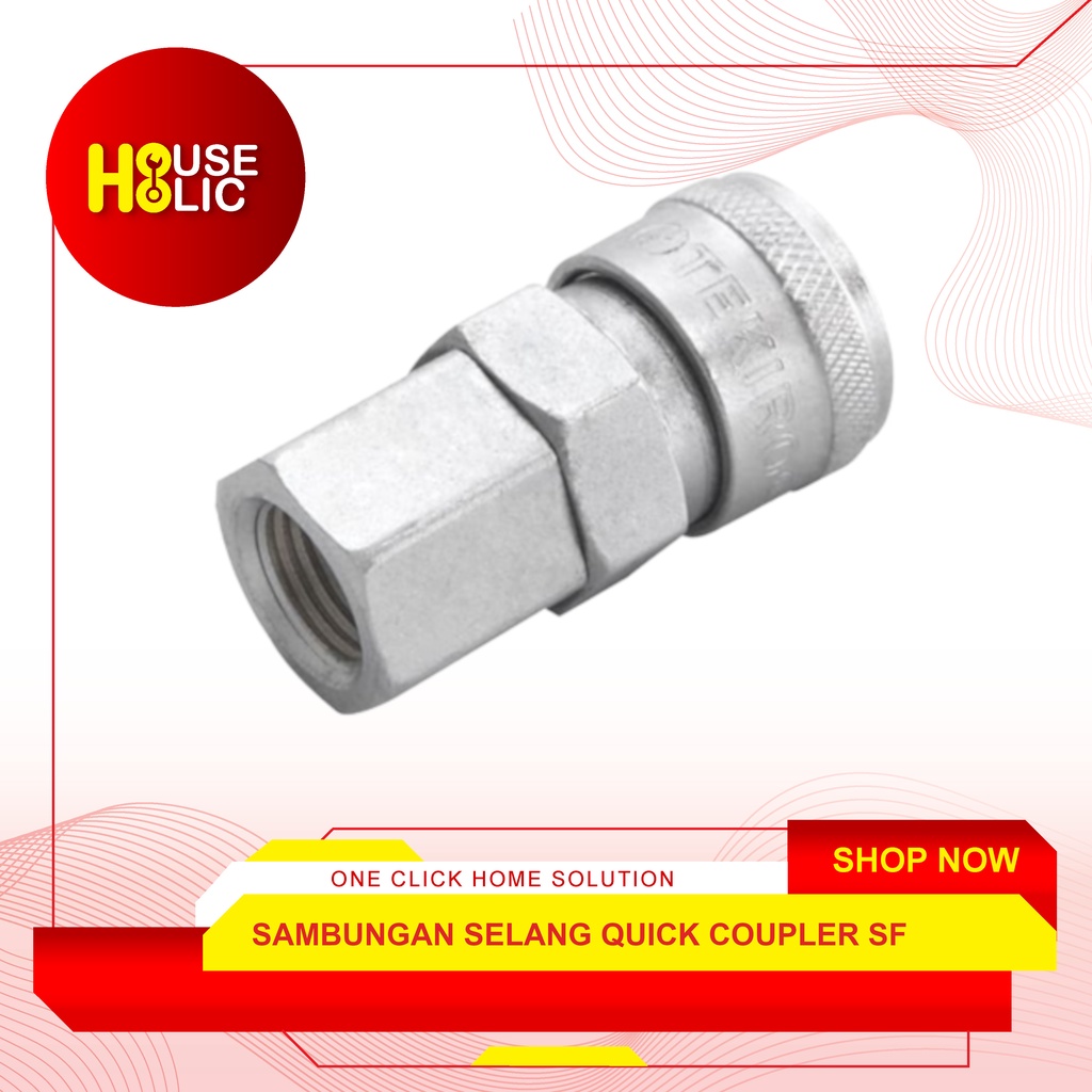 Jual TEKIRO Sambungan Konektor Kompressor Angin SF Quick Coupler Two ...