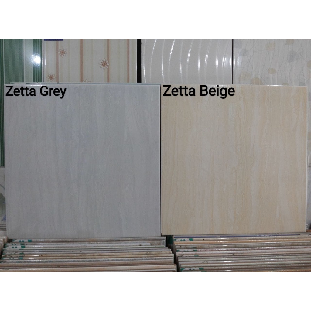 Jual Keramik Mulia 40x40 Zetta Beige dan Grey | Shopee Indonesia