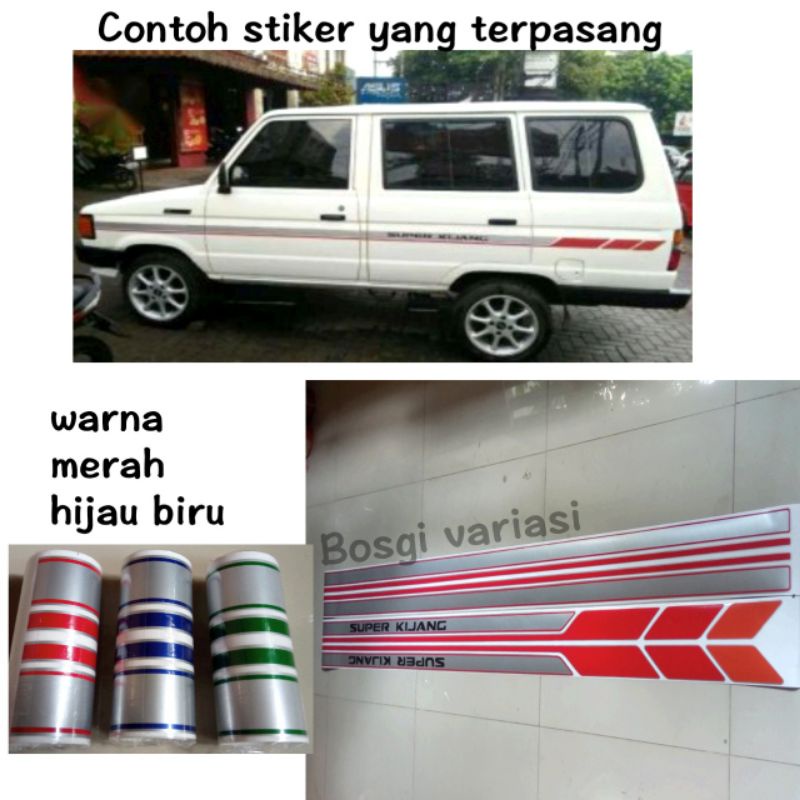 Jual Stiker List Body Kijang Super Lama Long short / sticker kijang ...
