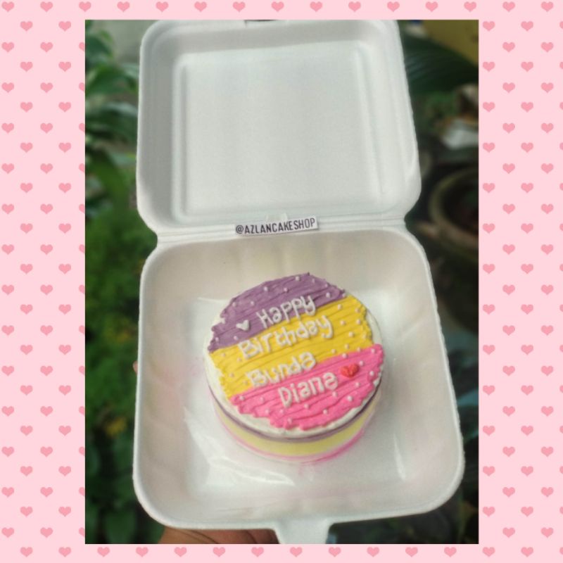 Jual READY STOCK ukuran 12 gradasi carakter simpel Bento cake, Mini ...