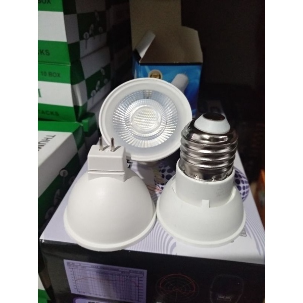 Jual lampu halogen mr16 spotlight led fitting e 27 dan tusuk putih ...
