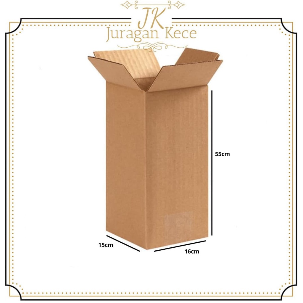 Jual Kardus Box Polos Persegi Panjang Ukuran 15x15x55 cm | Shopee Indonesia
