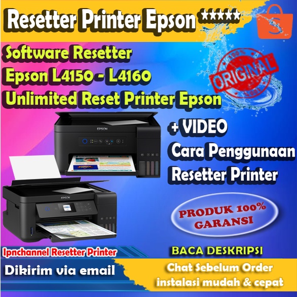 Jual RESETTER Epson L4150 - L4160 Unlimited Reset + Video Cara Reset ...
