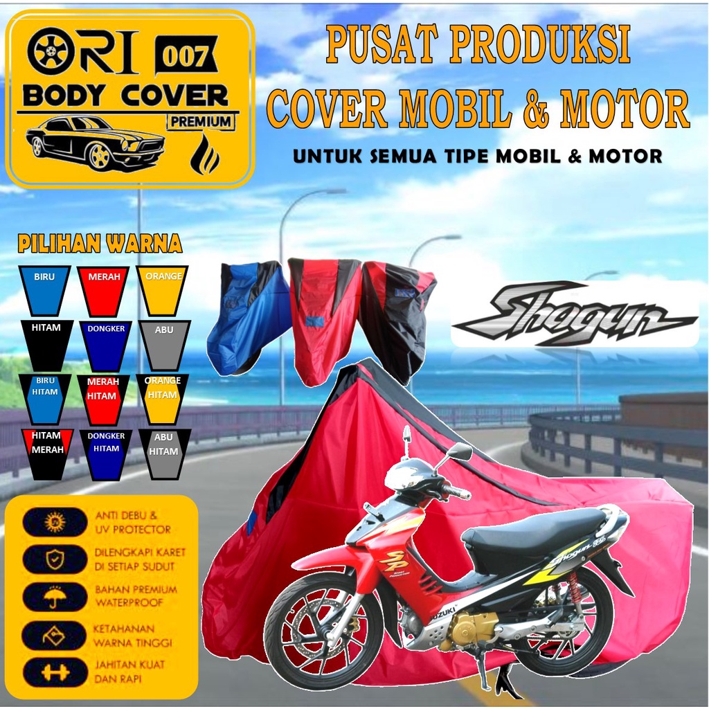 Jual Cover motor SUZUKI SHOGUN SEMUA TIPE DAN TAHUN tafeta efek daun ...