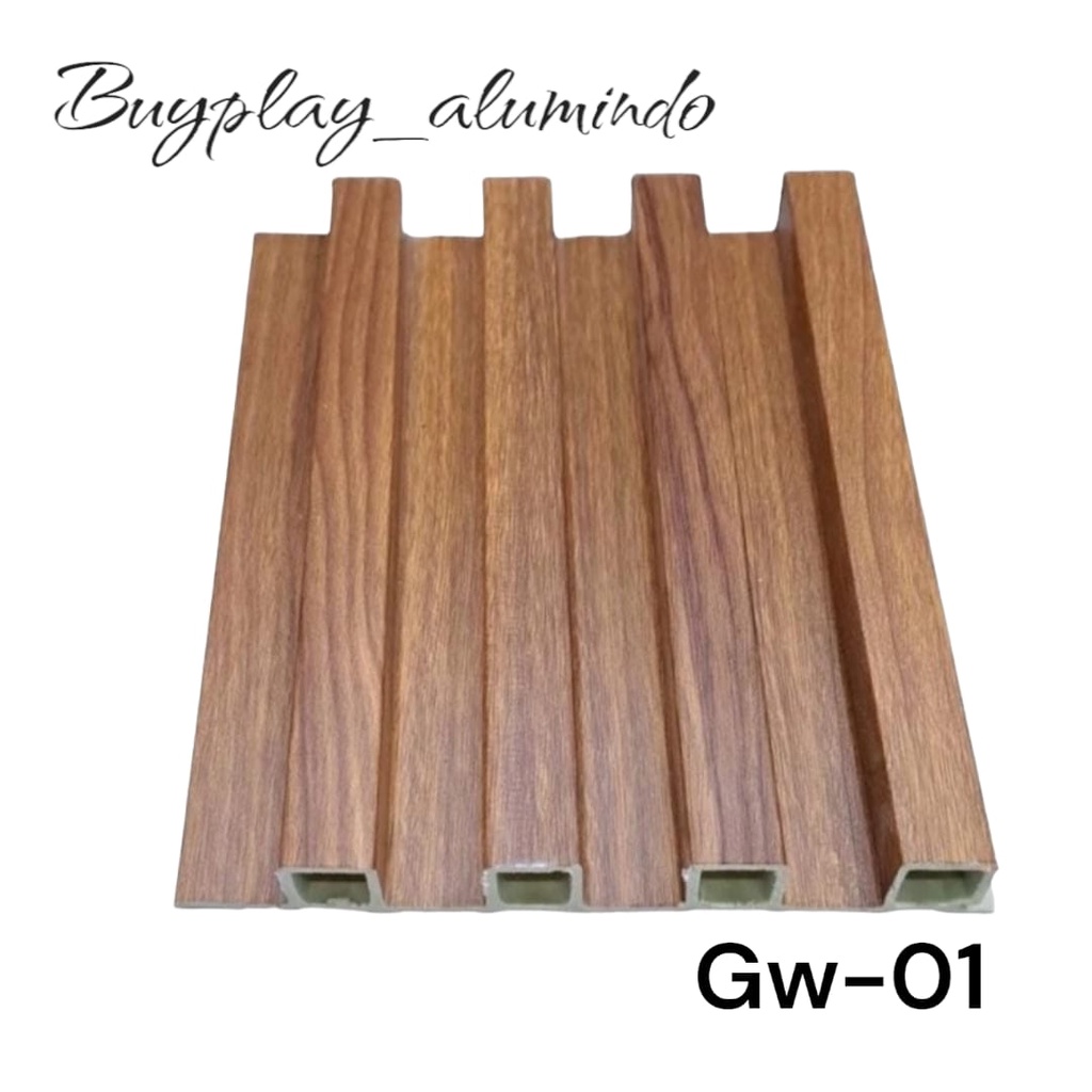 Jual WPC Wood Panel Partisi Kisi PVC Wallpanel Motif Kayu Uk 150cm x ...