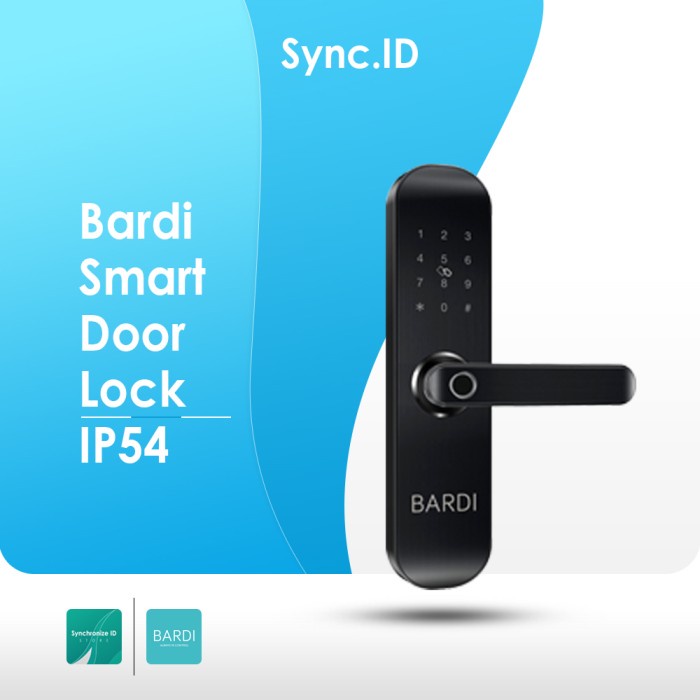 Jual Bardi Smart Home Door Lock Handle RFID-Fingerprint Waterproof IP54 ...