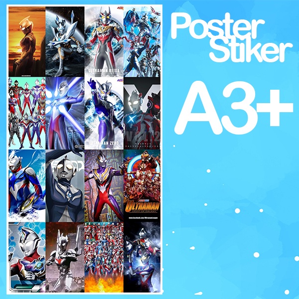 Jual Sticker & Poster Ultramen ultraman Mebius chuck nice nexus gaiya ...