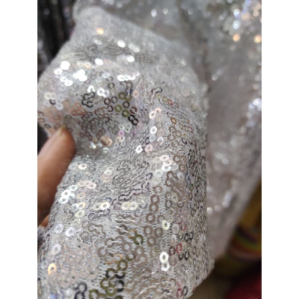 Jual Kain PAYET/SEQUEEN POLOS (harga tertera per ½m/50cm) | Shopee ...