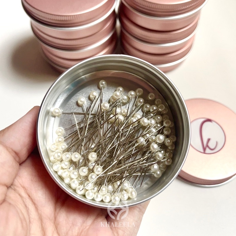 Jual Khaleela - Pentul Premium Pin Pearl White | Jarum Pentul Stainless ...