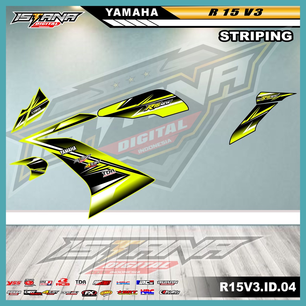 Jual Sticker Striping Motor YAMAHA R15 V3 - Striping Variasi Motor R15 ...