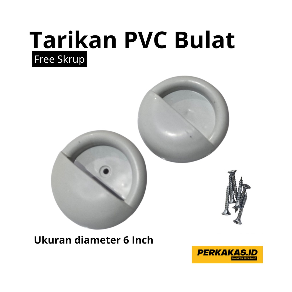 Jual Tarikan Handle PVC Pintu Kamar Mandi Bulat | Shopee Indonesia