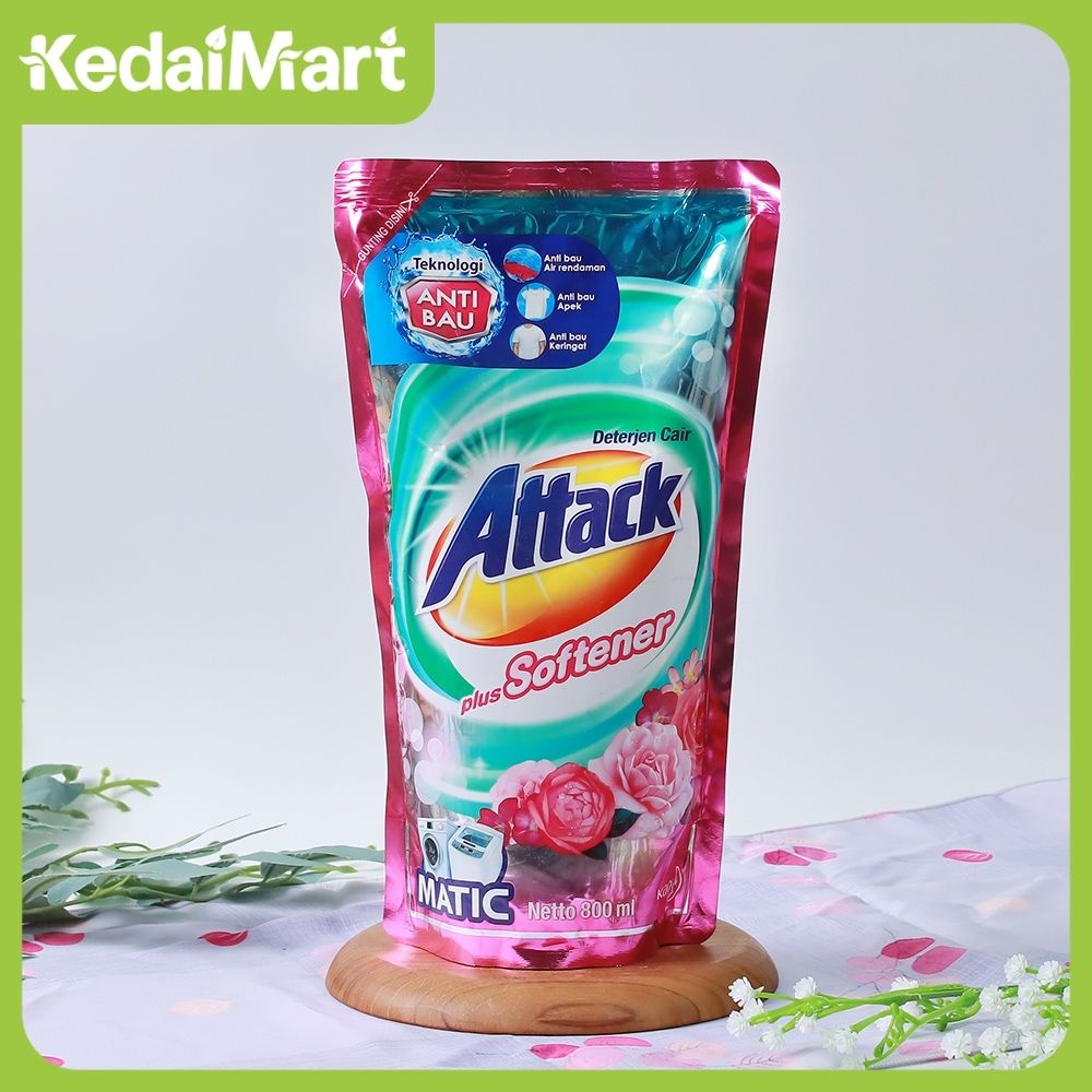 Jual Attack Detergen Cair Plus Softener 800 Ml | Shopee Indonesia