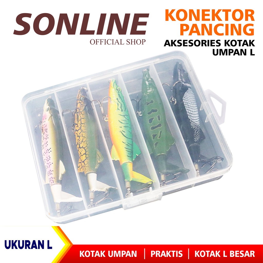 Jual SONLINE Kotak Penyimpanan Umpan Pancing Tahan Air Multiple Specifications Lure Box Kotak ...