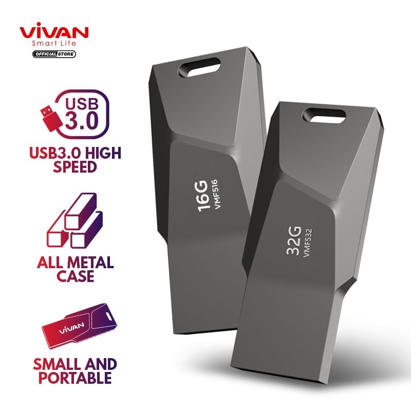 Jual VIVAN Flashdisk VMF516 (16GB) / VMF516 (32GB) USB 3.0 High Speed ...