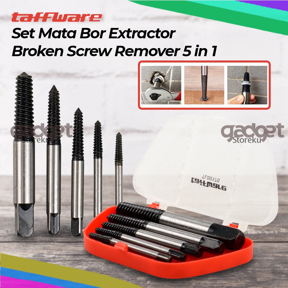 Jual Alat Pelepas Baut Rusak - Set Mata Bor Extractor Broken Screw ...