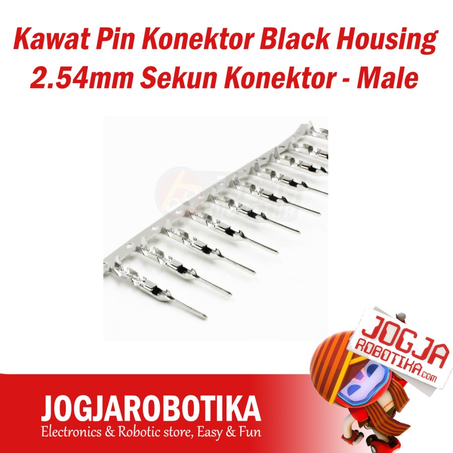 Jual Kawat Pin Konektor Black Housing 2.54mm Sekun Konektor - Male ...