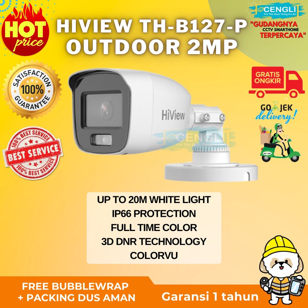 Jual Kamera CCTV HiView Outdoor Colorvu 2MP TH-B127-P | Shopee Indonesia