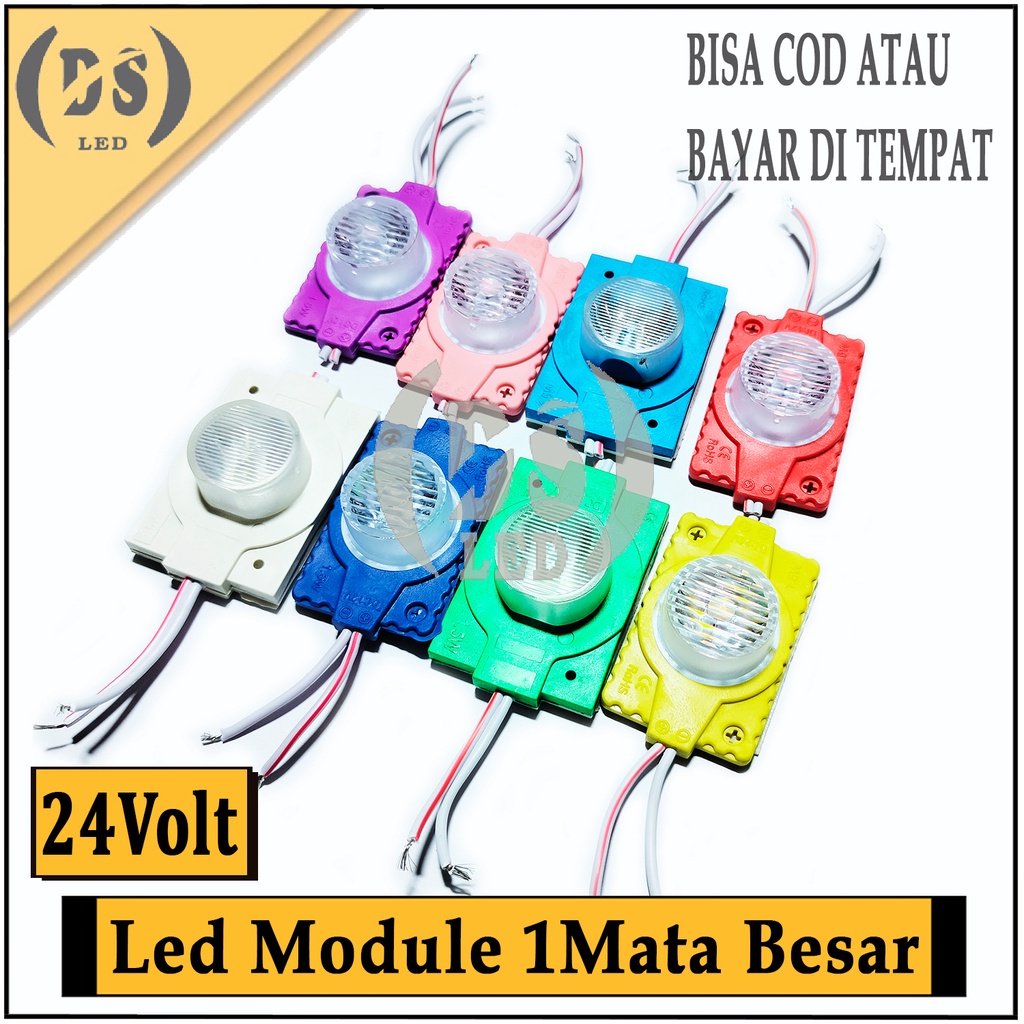 Jual Lampu Variasi Bak Truk Bus 24 Volt / Lampu LED Module 1 Mata Besar ...