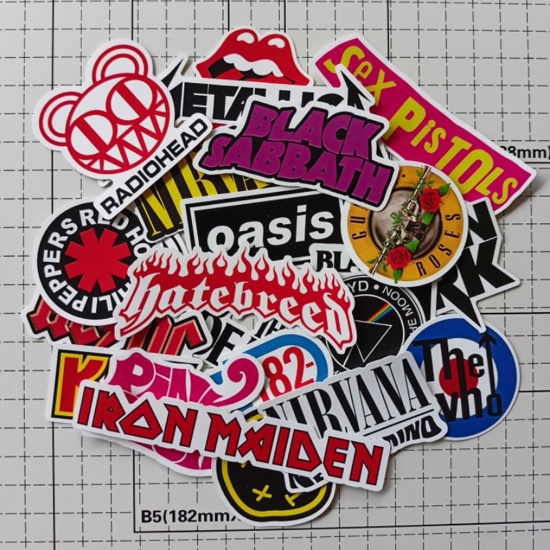 Jual Sticker Pack Band Logo by Gigglestickers | Shopee Indonesia