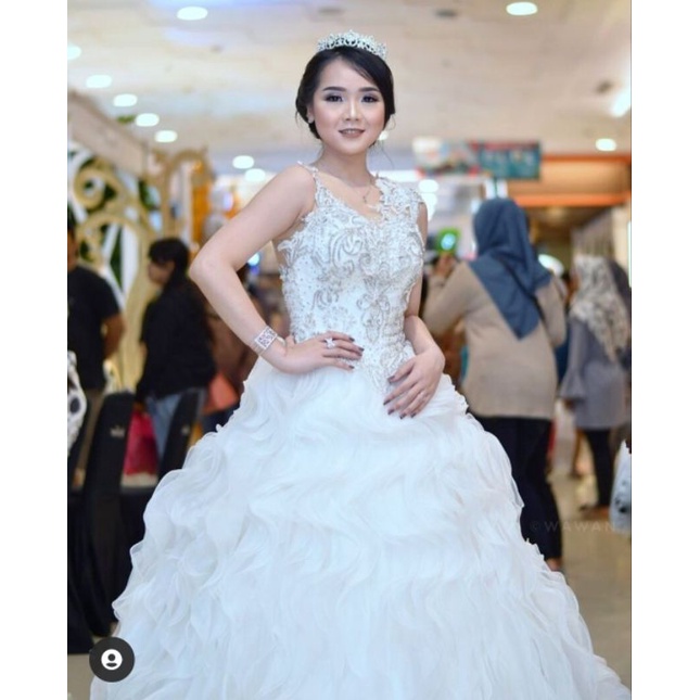 Jual Wedding Gown/ Gaun Pengantin/Prewedding Dress/Pemberkatan | Shopee ...