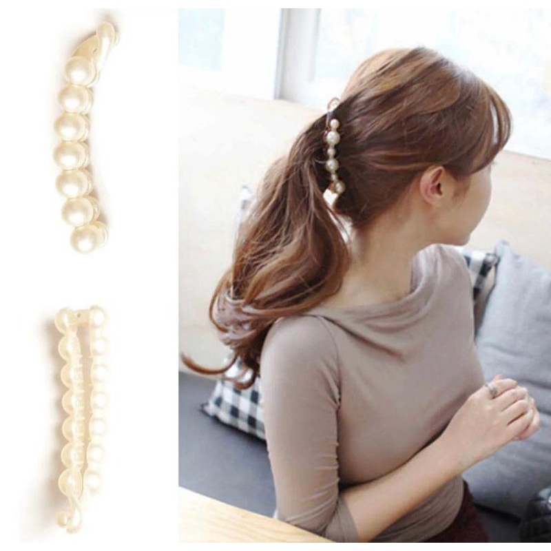 Jual IKAT RAMBUT MUTIARA KOREA CANTIK JEPIT RAMBUT PISANG MUTIARA ...