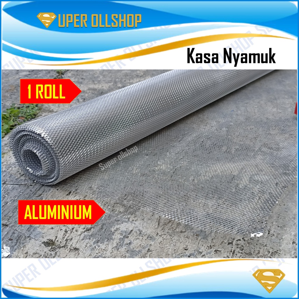 Jual Kawat Nyamuk Jaring Aluminium 1 Roll / Kasa Nyamuk / Jaring Kawat ...