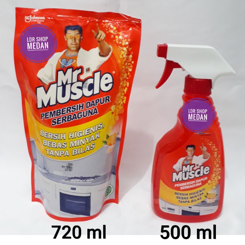 Jual Mr Muscle Pembersih Dapur Serbaguna wangi Lemon 720 ml / 500 ml ...