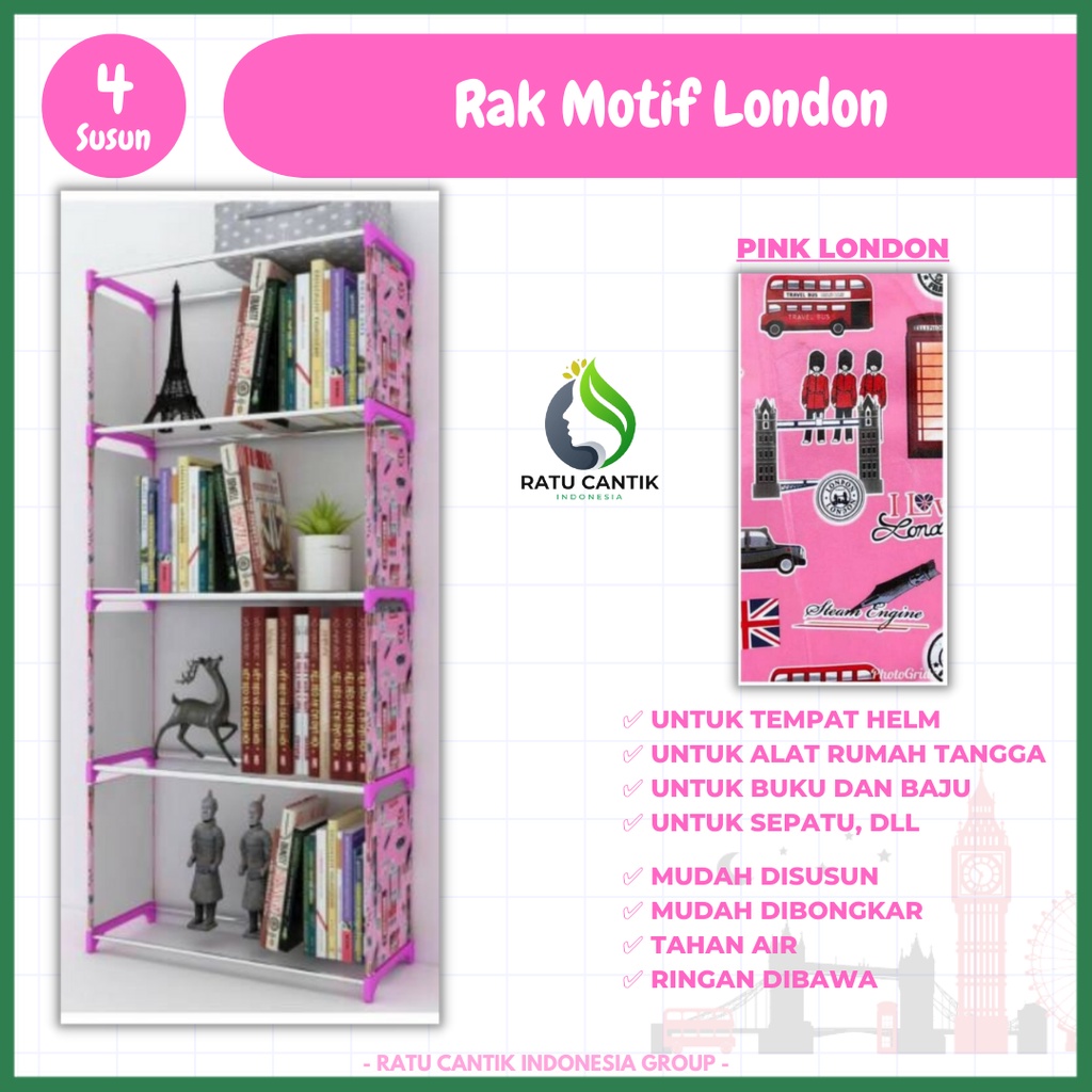 Jual Rak Baju Rak Buku Portable Lemari Pakaian Minimalis Lemari Baju ...