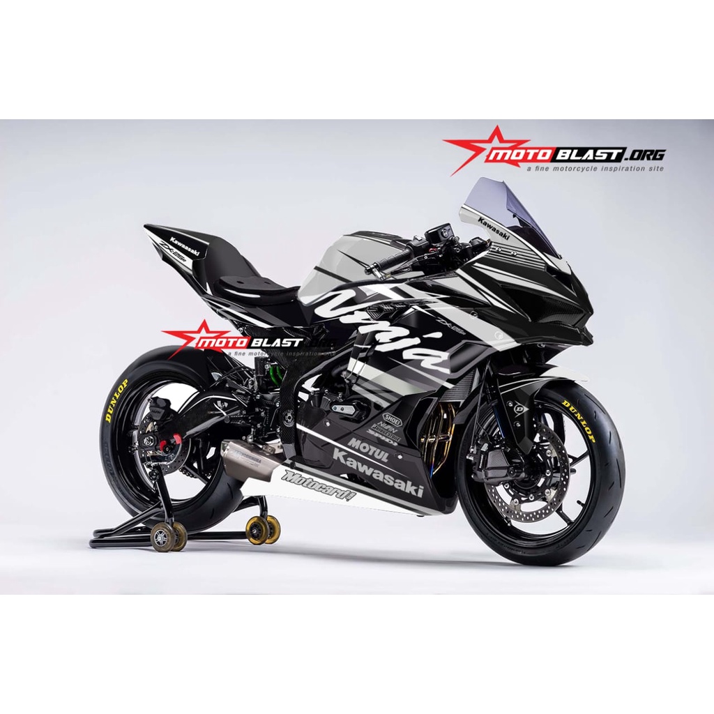 Jual Decal Sticker Ninja ZX25R Grey Black Sporty Full Body Motoblast ...