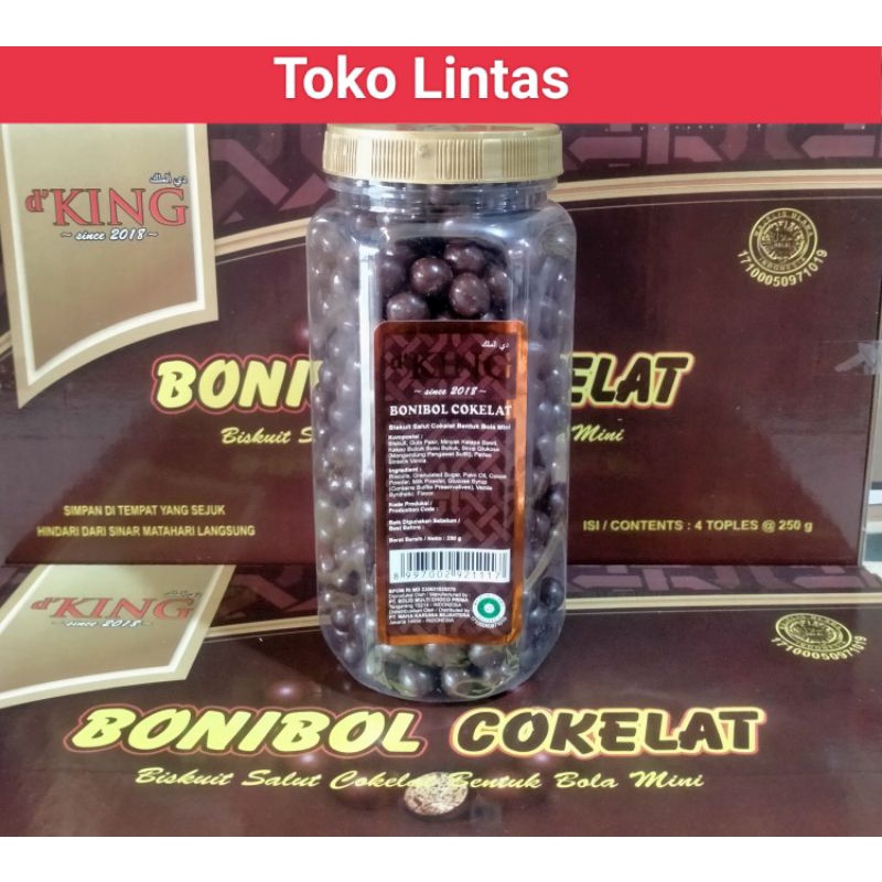 Jual Bonibol Biskuit Salut Cokelat per Toples D'King / Cokelat 3 Combi ...
