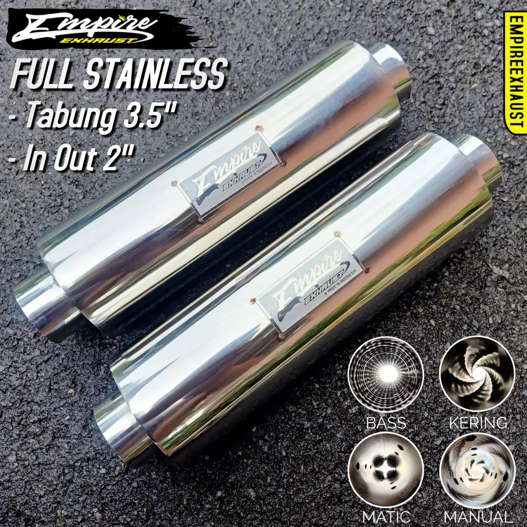 Jual Resonator Mobil Racing Full Stainless Matic Manual Empire Exhaust ...