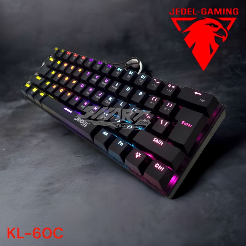 Jual Keyboard Gaming TKL Jedel KL 60C Mechanical RGB 60% KL-60C | Shopee Indonesia