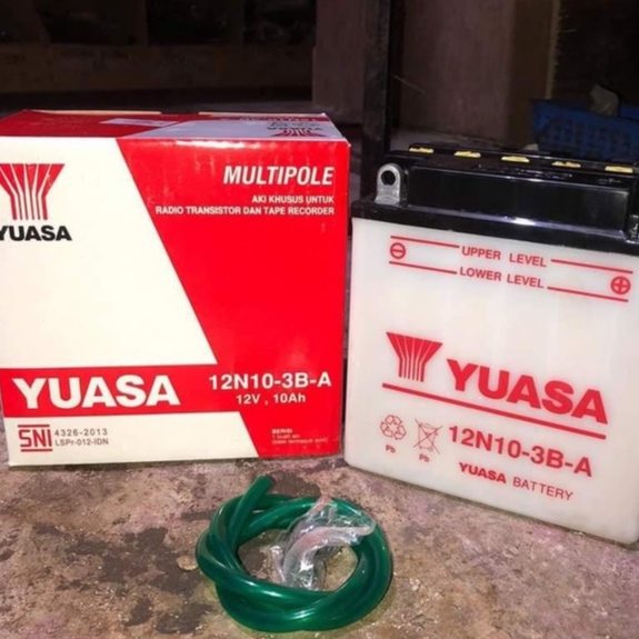 Jual AKI YUASA 12N10-3B-A VESPA RODA TIGA BINTER MERCY SETRUM || AKI YUASA 12N10-3B-A MULTI ...