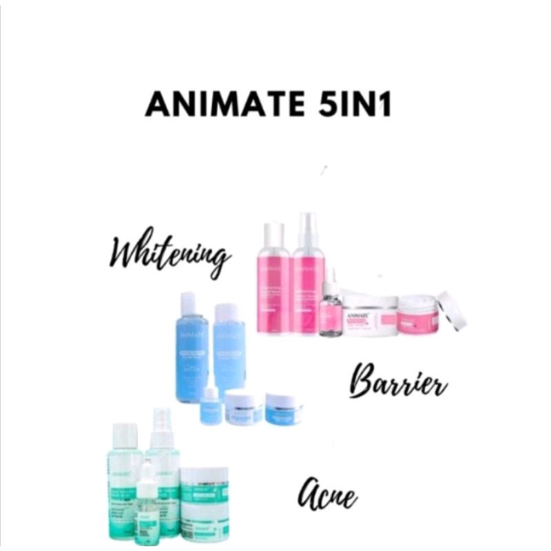 Jual Animate skincare whitening barrier acne 5in1 | Shopee Indonesia
