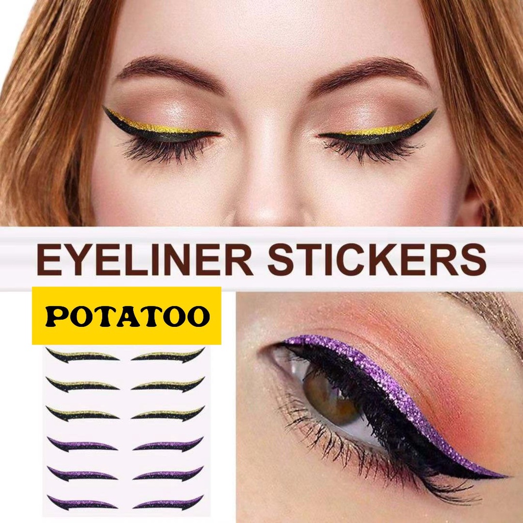 Jual POTATOO Eyeliner Sticker tato temporer | Shopee Indonesia