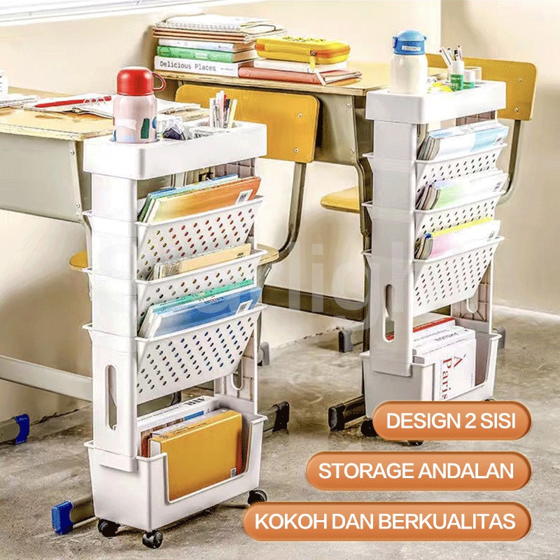 Jual Starlight Rak Buku Roda Rak Serbaguna Keranjang Penyimpanan ...