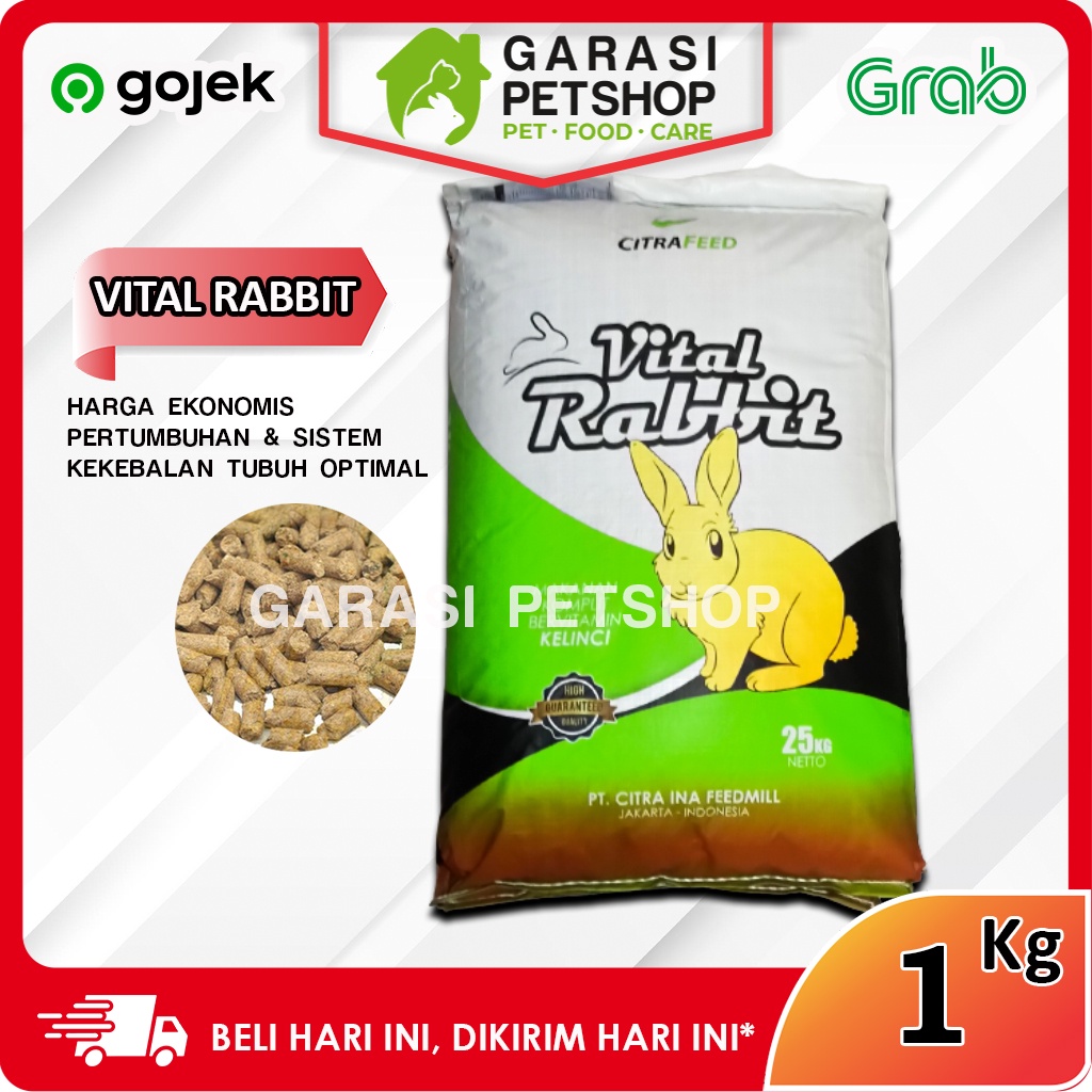 Jual PELET MAKANAN KELINCI VITAL RABBIT 1 KG CITRA FEED RABBIT FOOD ...