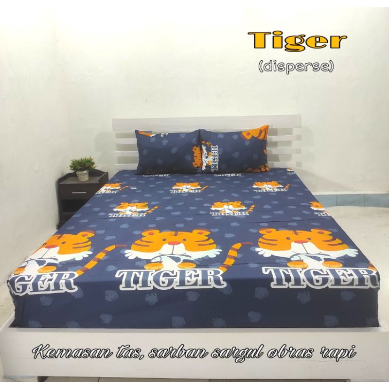 Jual SPREI KARET KATUN PREMIUM 100/120/160/180/200 MOTIF ANAK TIGER ...