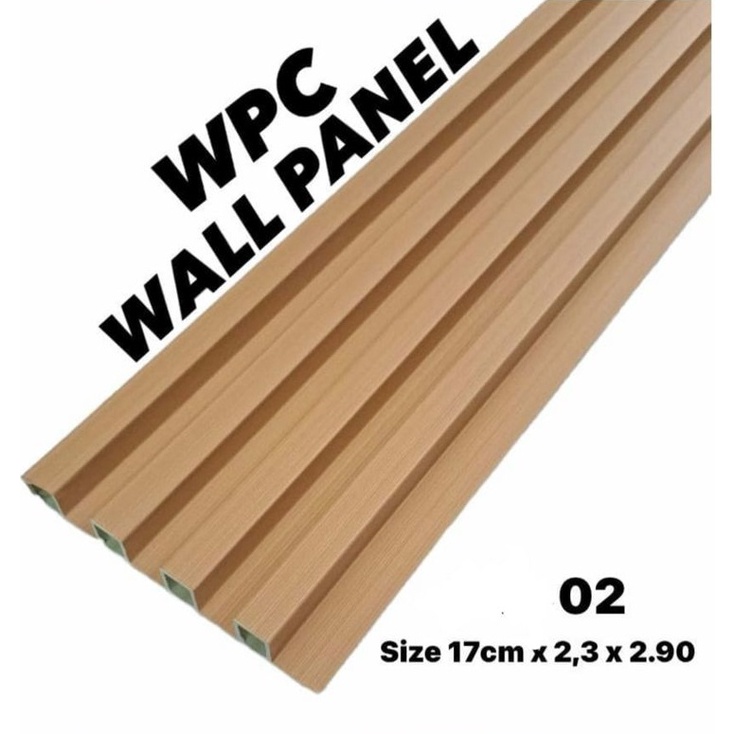 Jual WPC Wallpanel / woodpanel 2,3cm panjang 2,9m x 17cm bahan anti air rayap | Shopee Indonesia