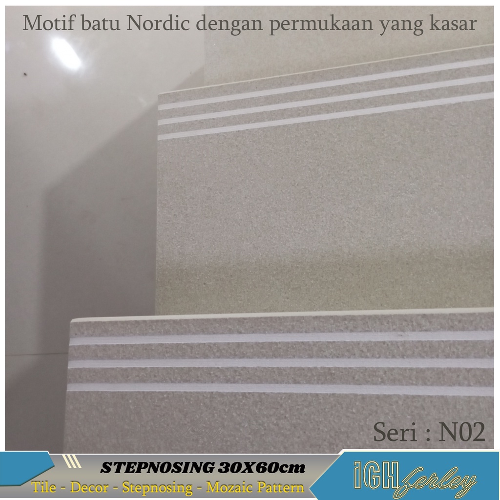 Jual Stepnosing Granit 30x60 Cream Coklat Matt Tekstur Lantai Tangga ...