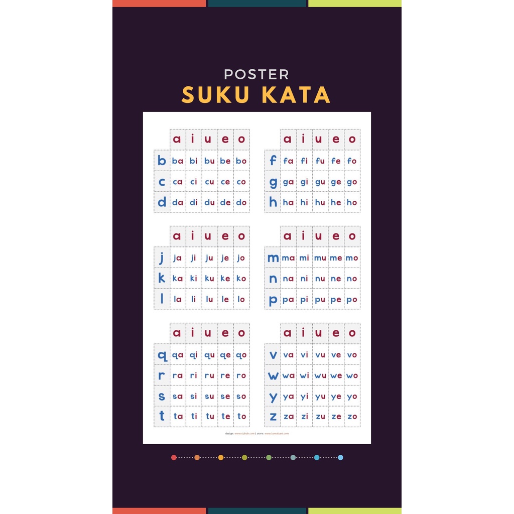 Jual Poster Belajar – Suku Kata | Shopee Indonesia