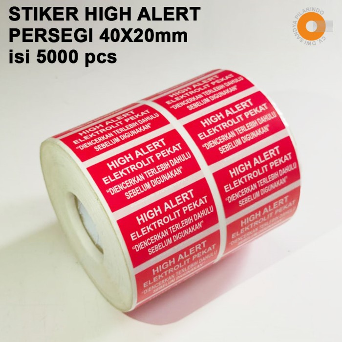 Jual Stiker Stiker High Alert Persegi Panjang Berkualitas | Shopee ...