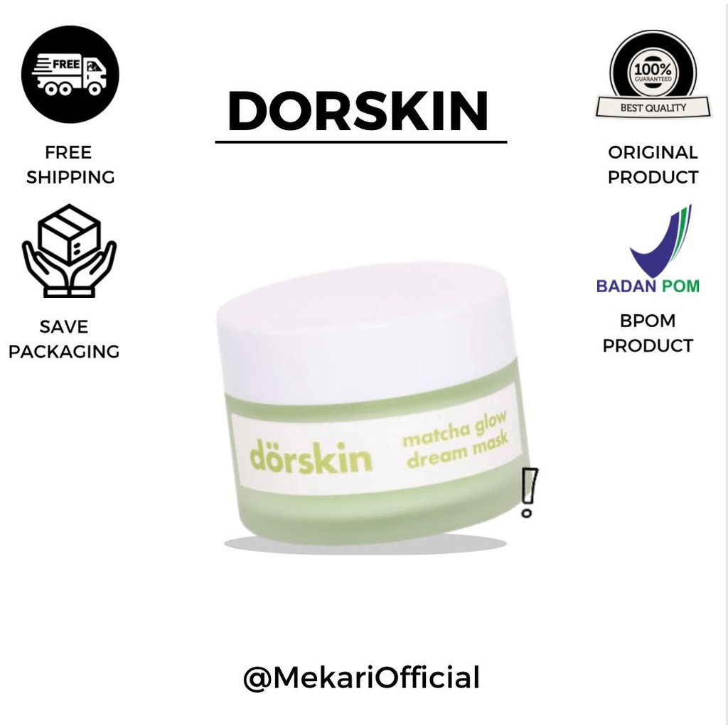 Jual Dorskin Matcha Glow Dream Sleeping Mask Brightening Mask | Shopee ...