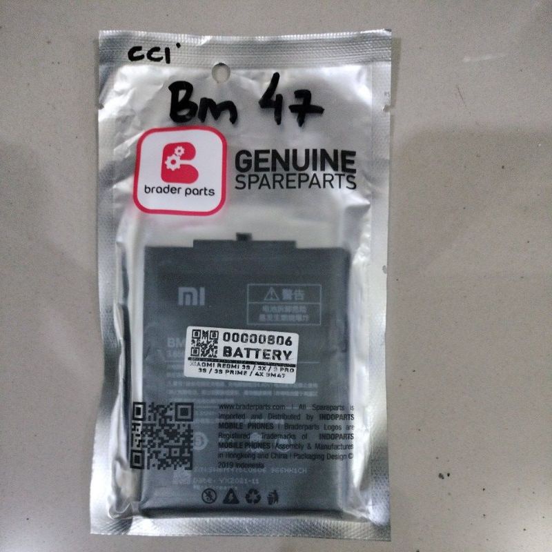 Jual BATRE BATERAI XIAOMI 4X/3S/REDMI3 BM47 DABLE IC BRADER PART ...